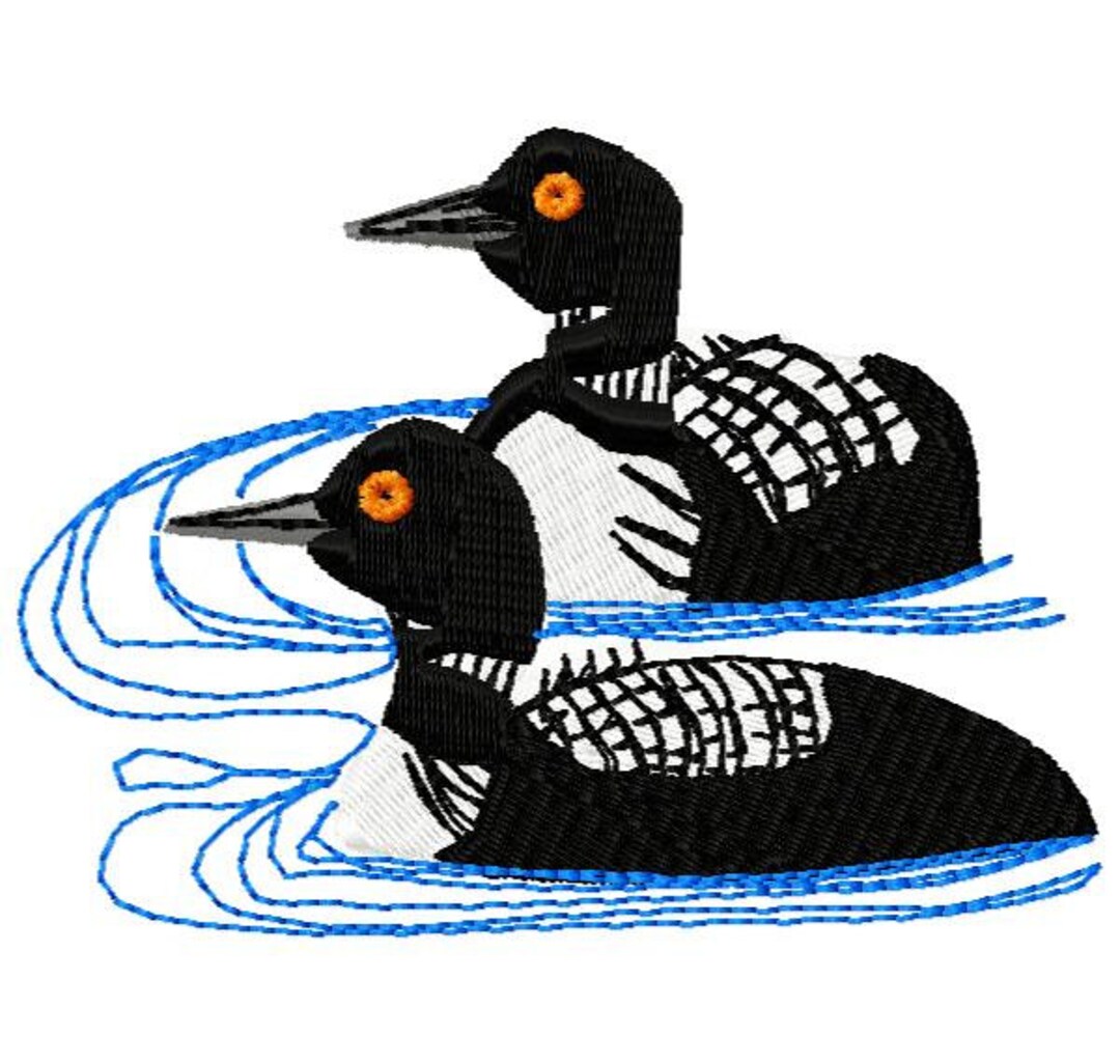 Loons Machine Embroidery Design - Instant Download - Etsy