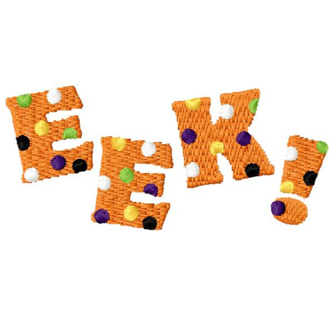 Halloween EEK Embroidery Design Instant Download - Etsy