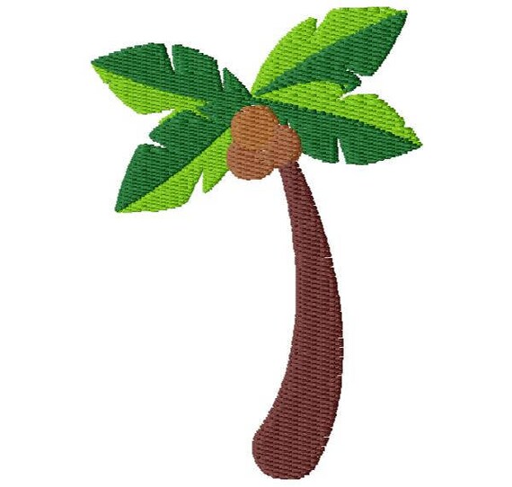 Coconut Tree Embroidery Design Instant Download | Etsy