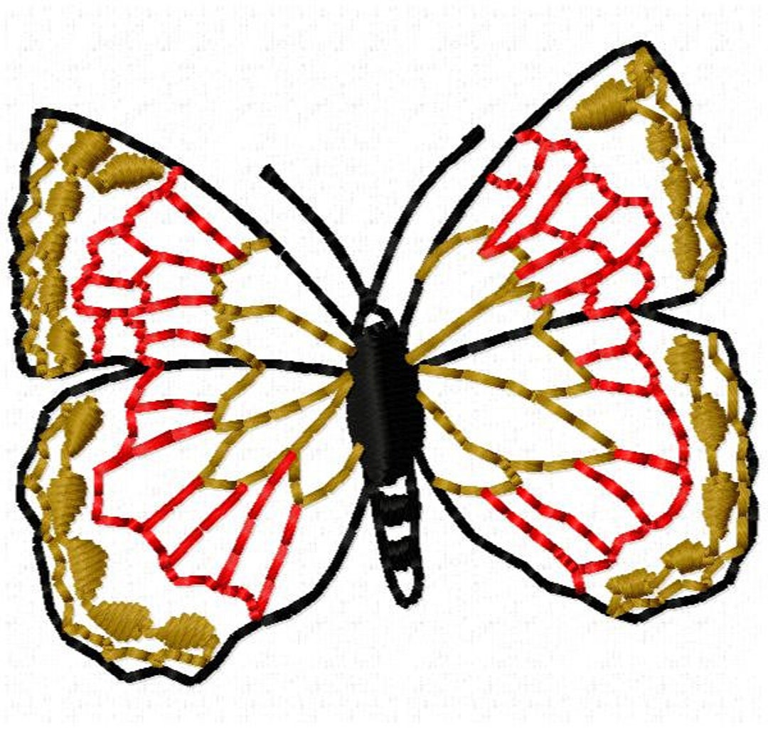 Butterfly Embroidery Design - Instant Download - Etsy