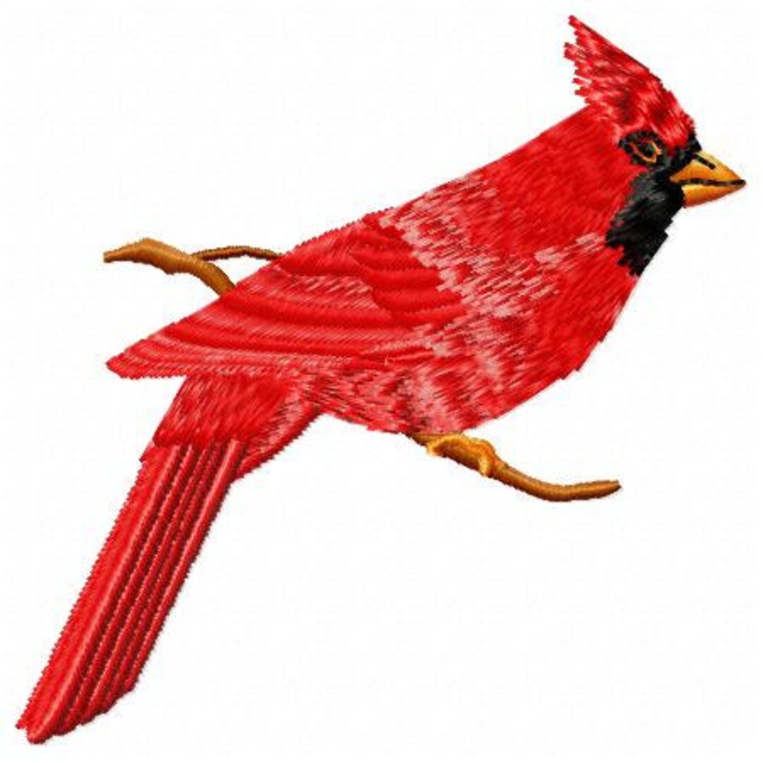 Cardinal Machine Embroidery Design - Instant Download - Etsy