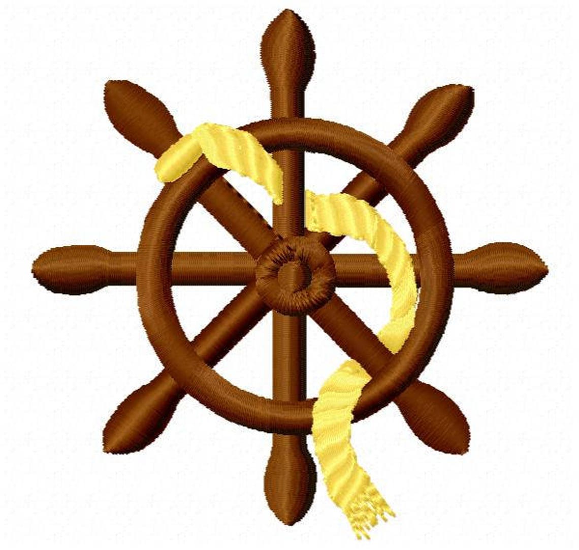 Boat Wheel Embroidery Design Instant Download - Etsy