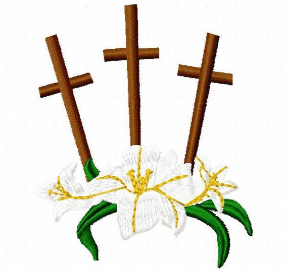 3 Crosses Embroidery Design Instant Download | Etsy