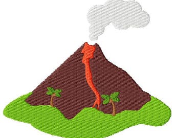 Volcano Embroidery - Etsy