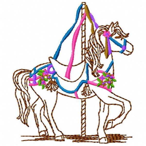 Carousel Horse Embroidery - Etsy