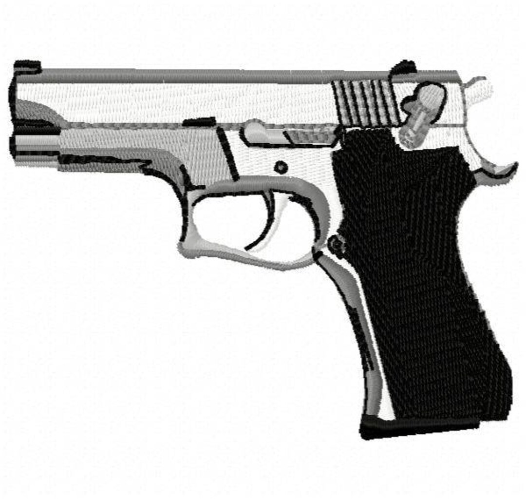 Pistol Machine Embroidery Design - Instant Download - Etsy