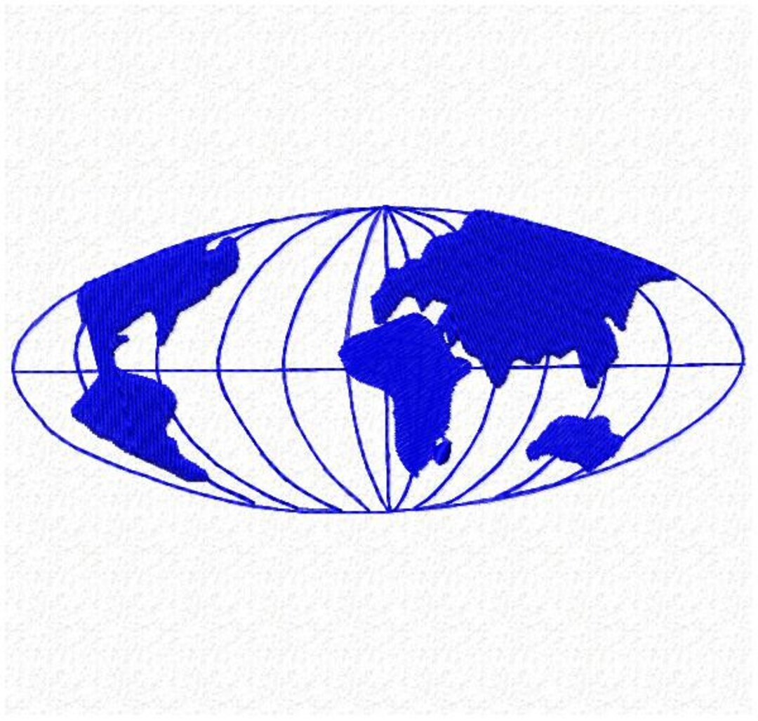 World Machine Embroidery Design - Instant Download - Etsy