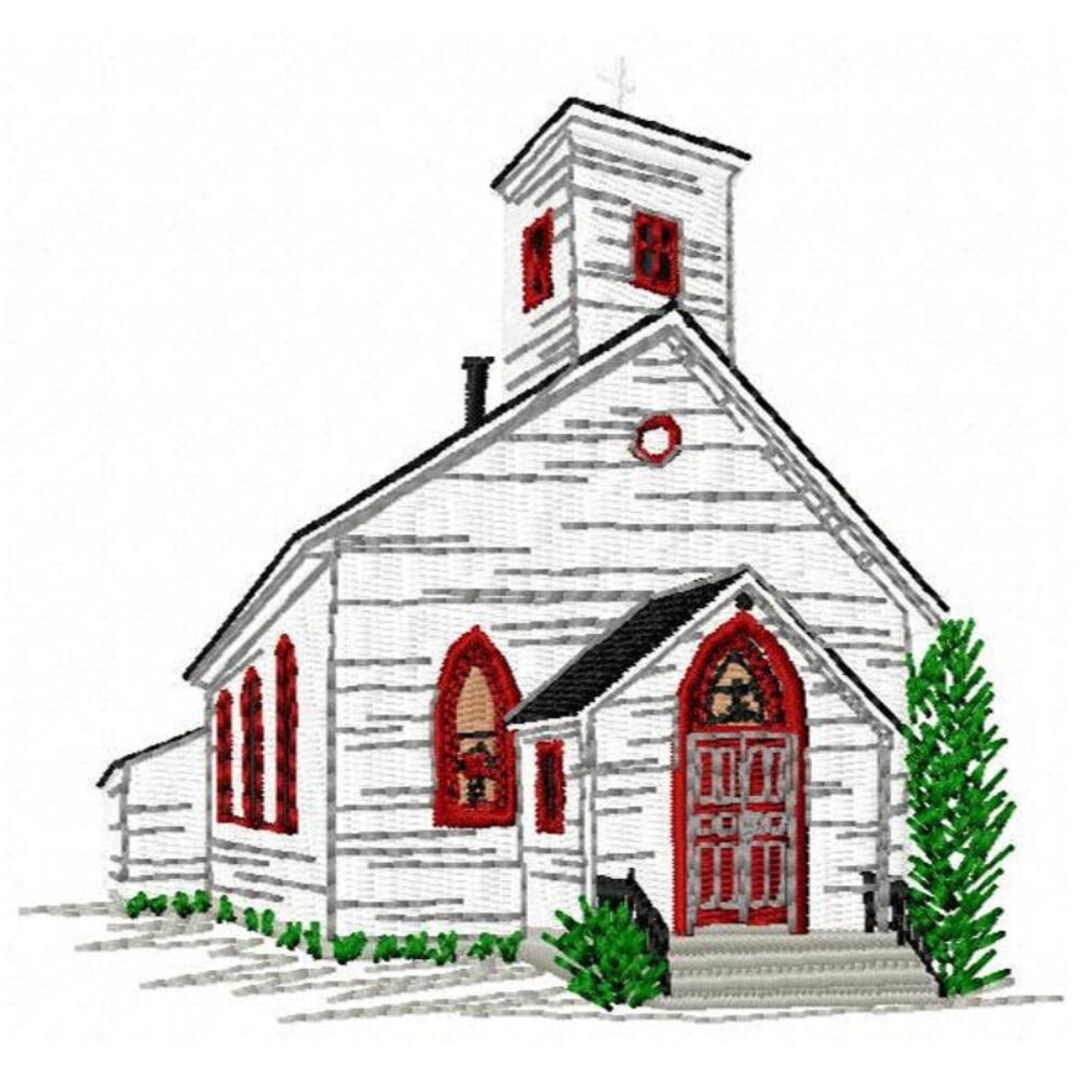 Church Machine Embroidery Design - Instant Download - Etsy