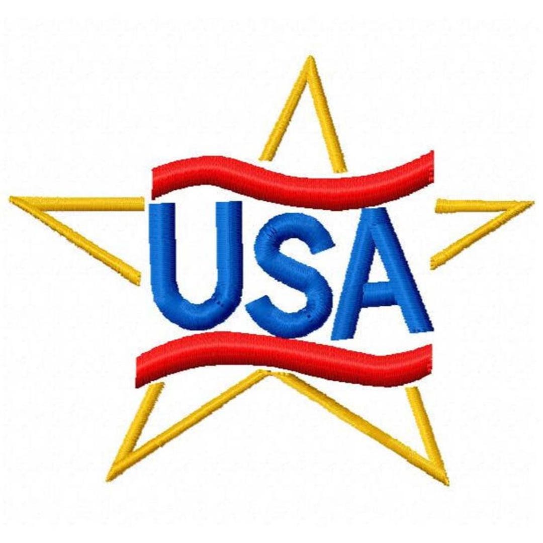USA Machine Embroidery Design - Instant Download - Etsy