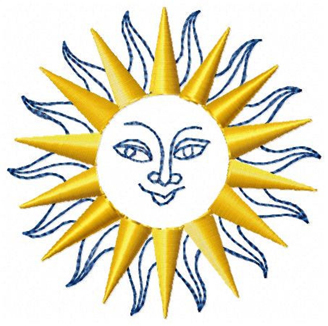 Sun Machine Embroidery Design - Instant Download - Etsy