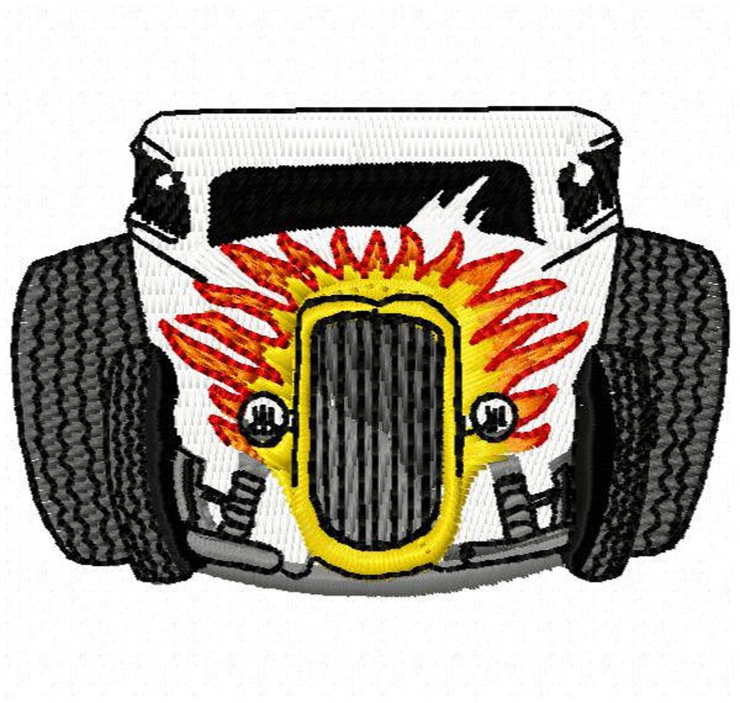 Hot Rod Embroidery Design - Instant Download - Etsy