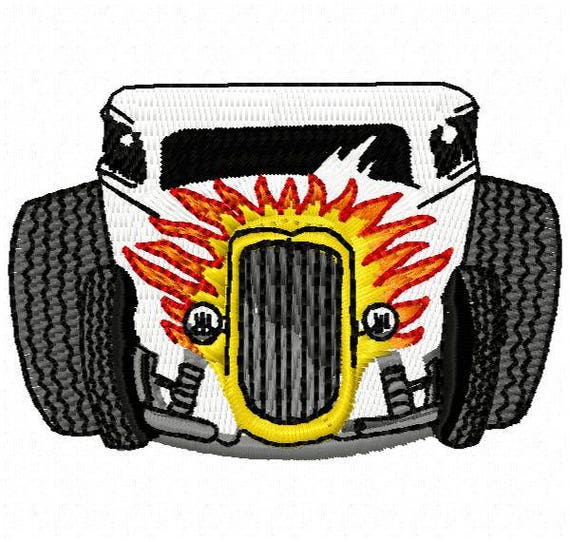 Hot Rod Embroidery Design Instant Download | Etsy