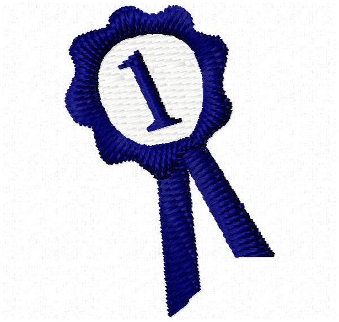 First Place Ribbon Embroidery Design - Instant Download - Etsy