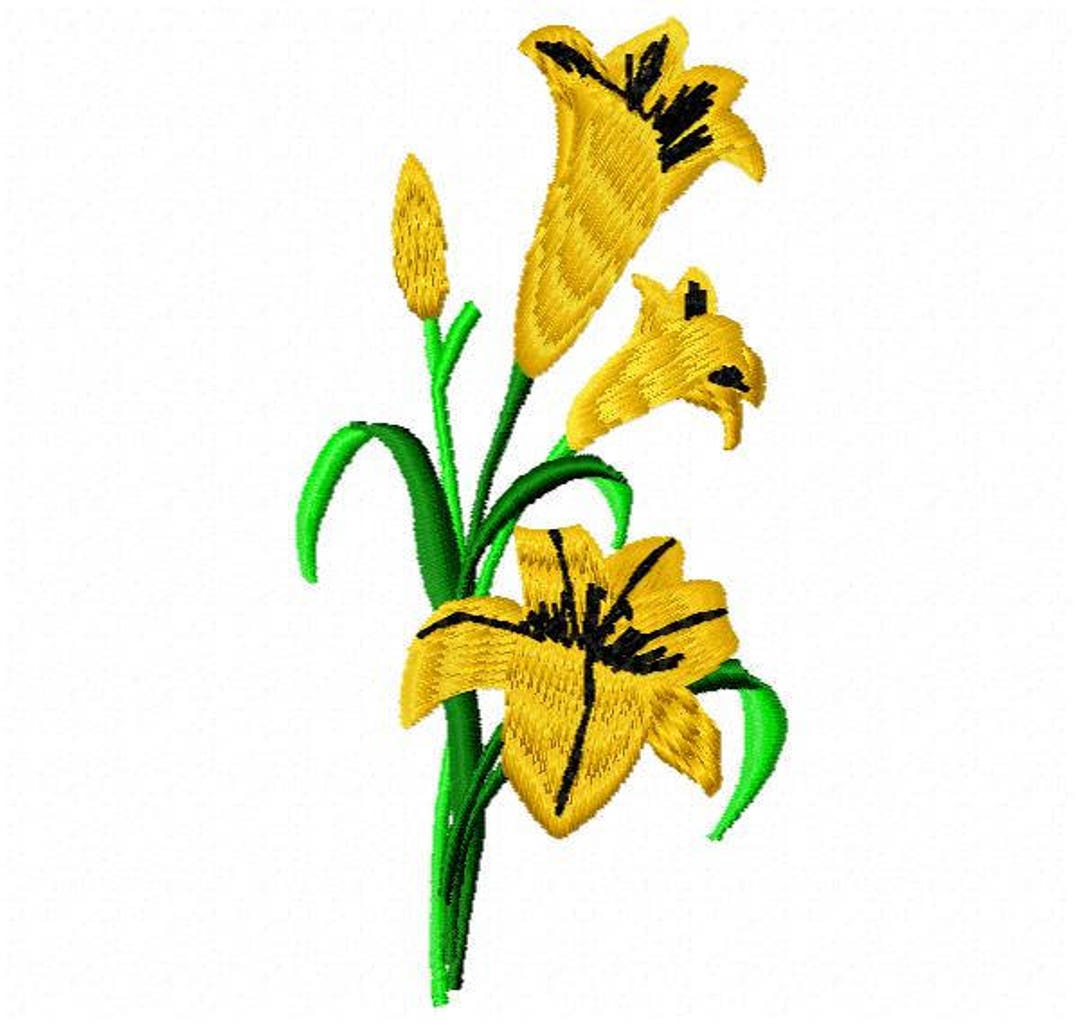 Easter Lily Embroidery Design - Instant Download - Etsy