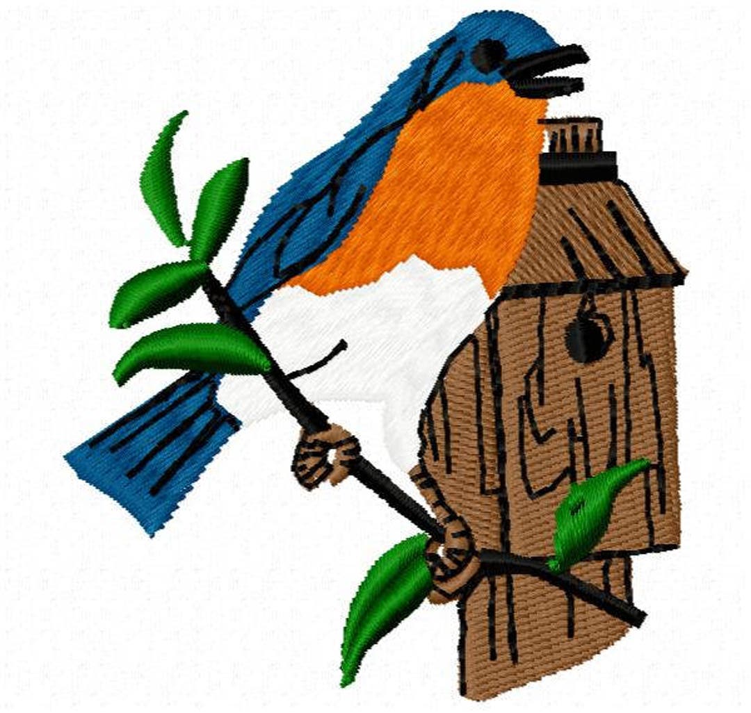 Bluebird Embroidery Design - Instant Download - Etsy