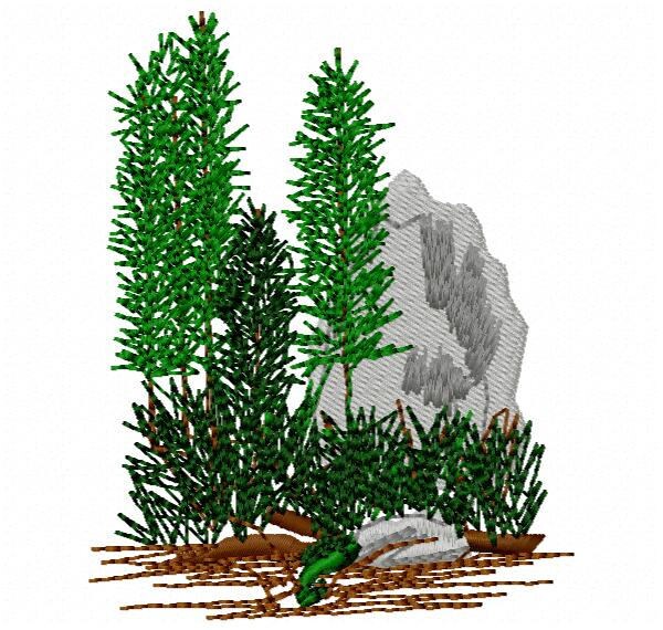 Woods Machine Embroidery Design Instant Download | Etsy