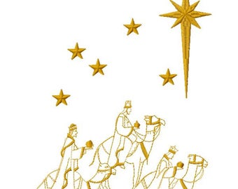 Merry Christmas Three Kings Embroidery Design File Pattern Machine ...