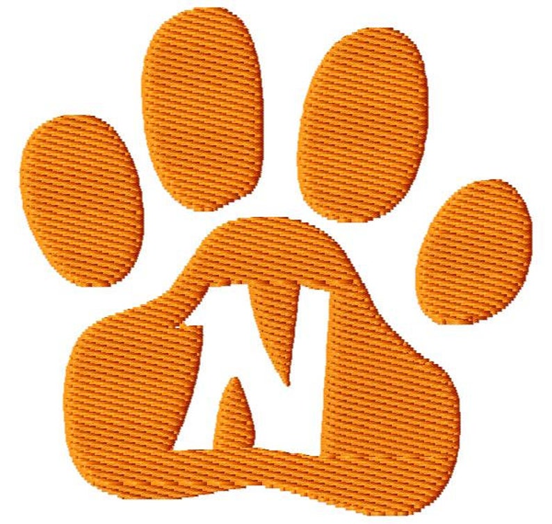 Paw Print Alphabet and Number Set Machine Embroidery Design | Etsy