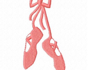 Ballerina Ballet Shoes Slippers Machine Embroidery Design - Etsy
