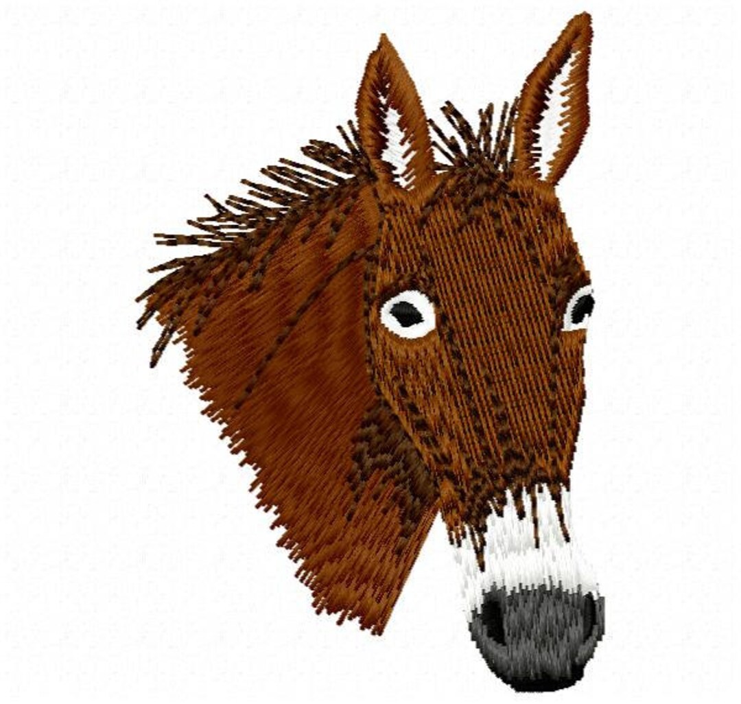 Mule Machine Embroidery Design - Instant Download - Etsy