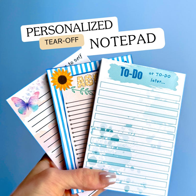 Personalized Tear off Note Pad - Etsy