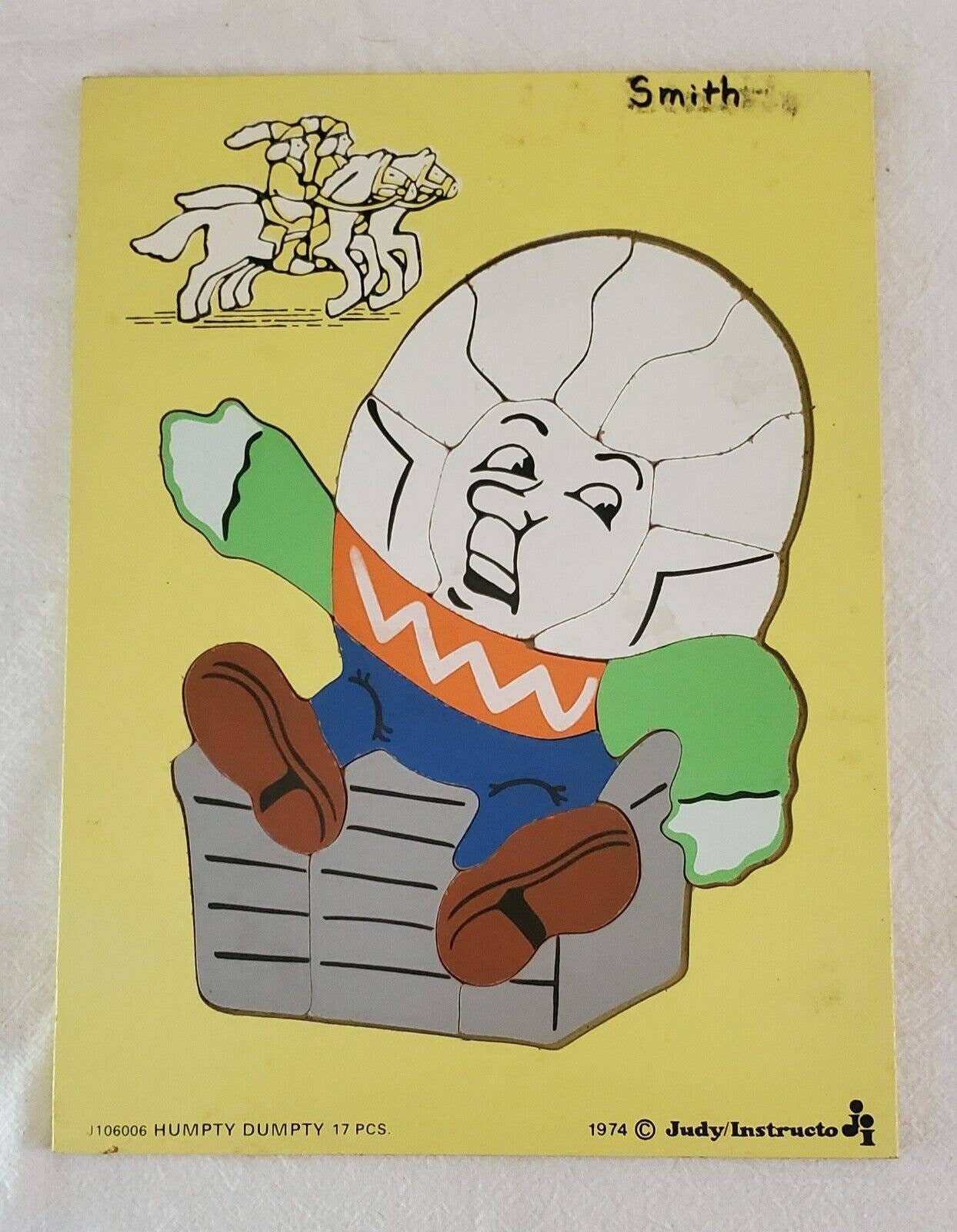 Vintage Wooden Judy Instructo Puzzle Humpty Dumpty - Etsy