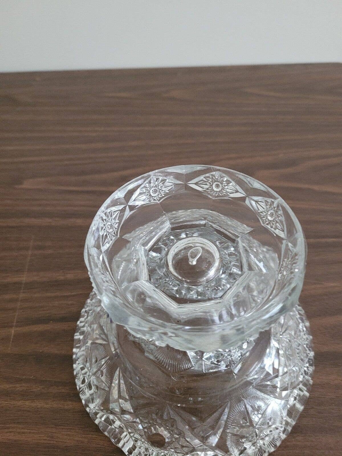 Vintage EAPG Punch Bowl Pedestal Stand Stars Saw Tooth - Etsy