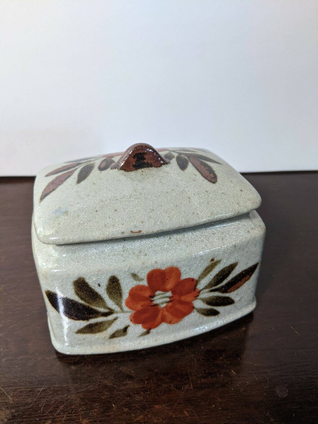 Pottery Poppy Trinket Box - Etsy