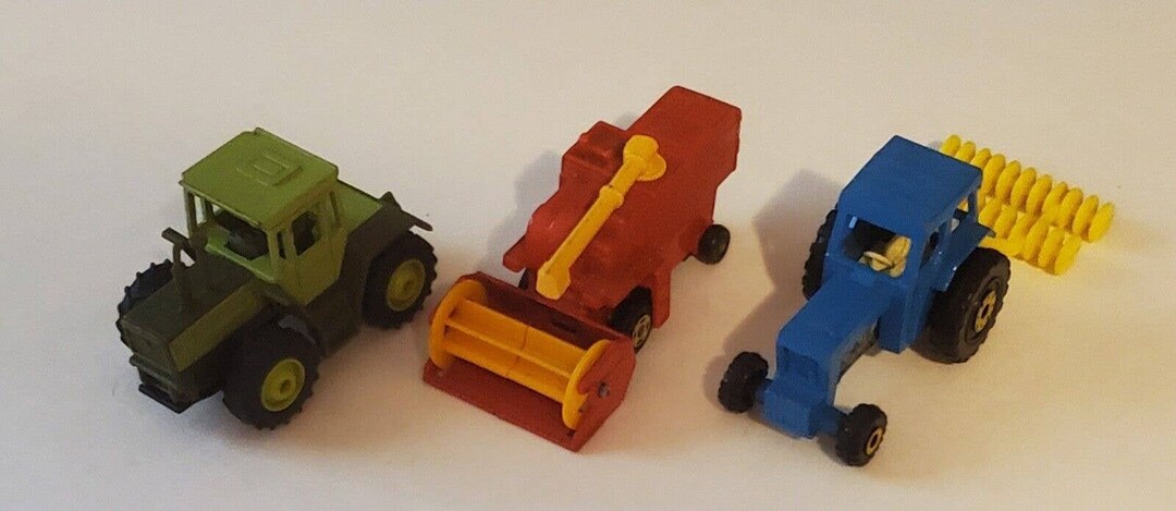 Matchbox Farm Vehicles Tractor Combine Lot 3 Pieces - Etsy