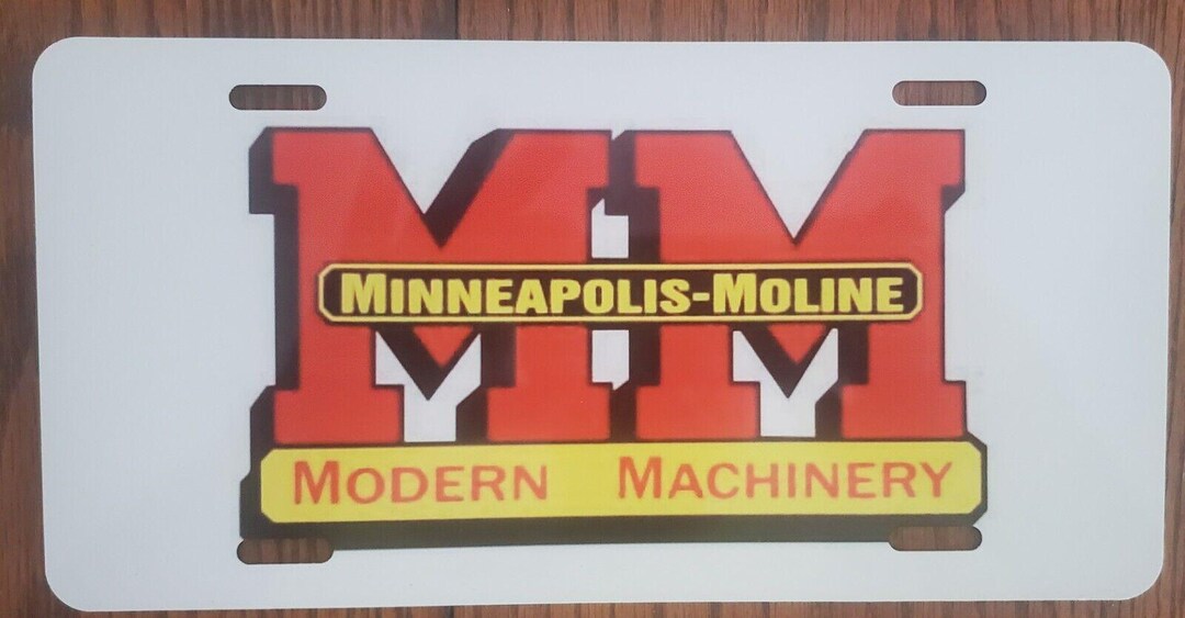Minneapolis Moline Tractor Logo Aluminum Vanity License Plate Tag - Etsy
