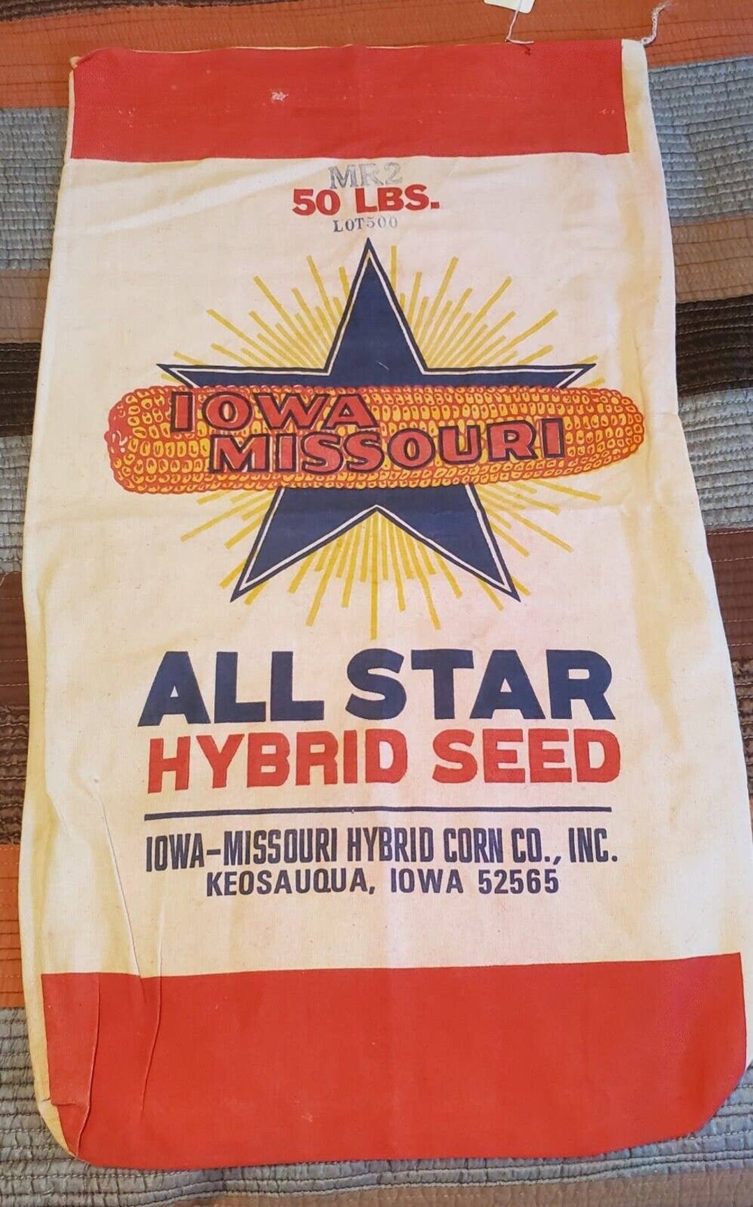 Vintage Iowa Missouri All Star Seed Sack Corn - Etsy