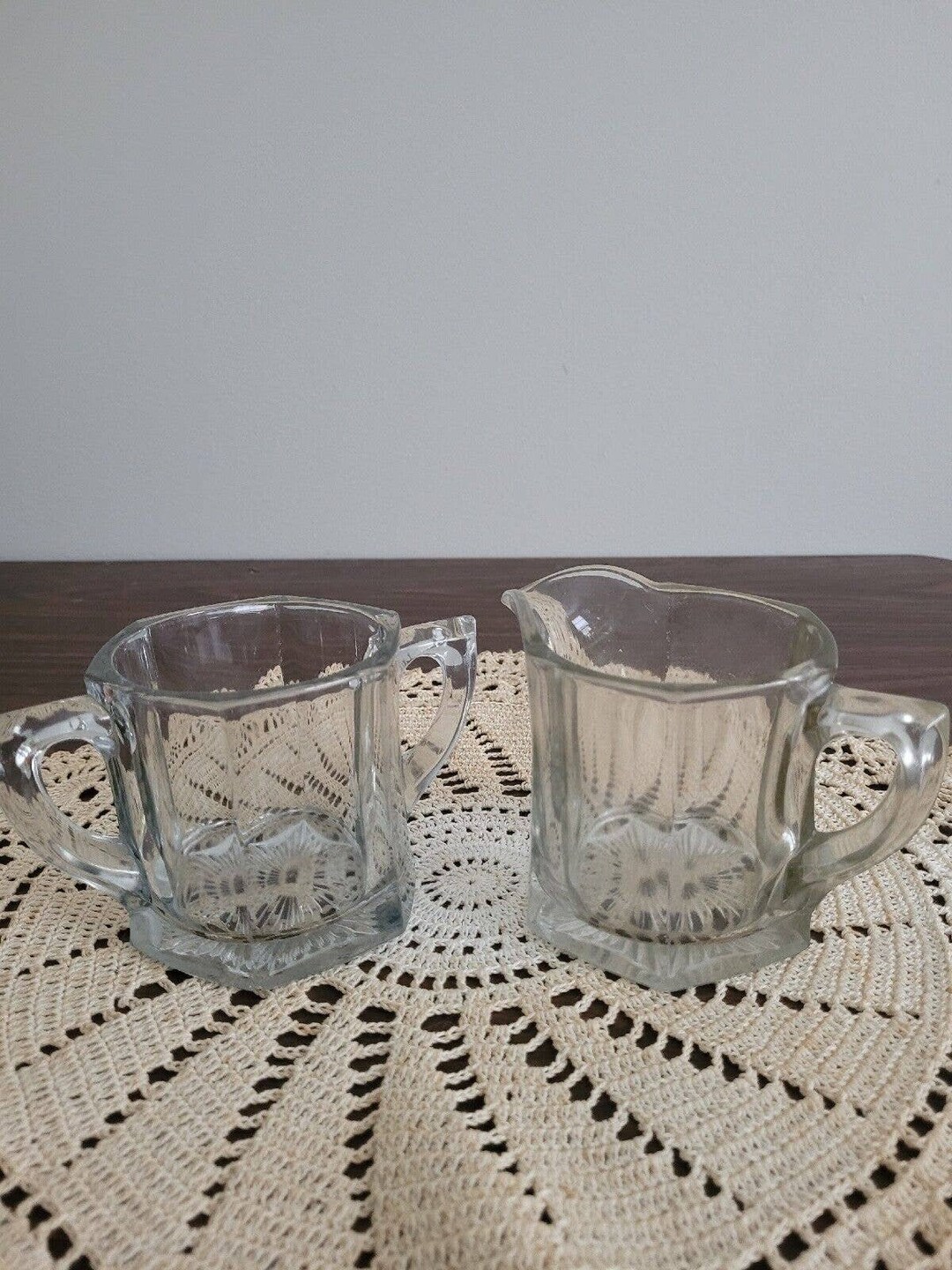 Vintage EAPG Indiana Glass #165 Hexagonal Cream and Sugar Set - Etsy