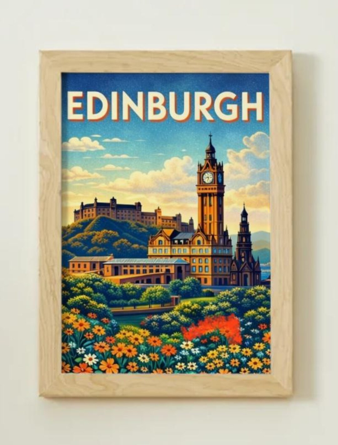 Edinburgh Skyline Print - Digital Download - Etsy