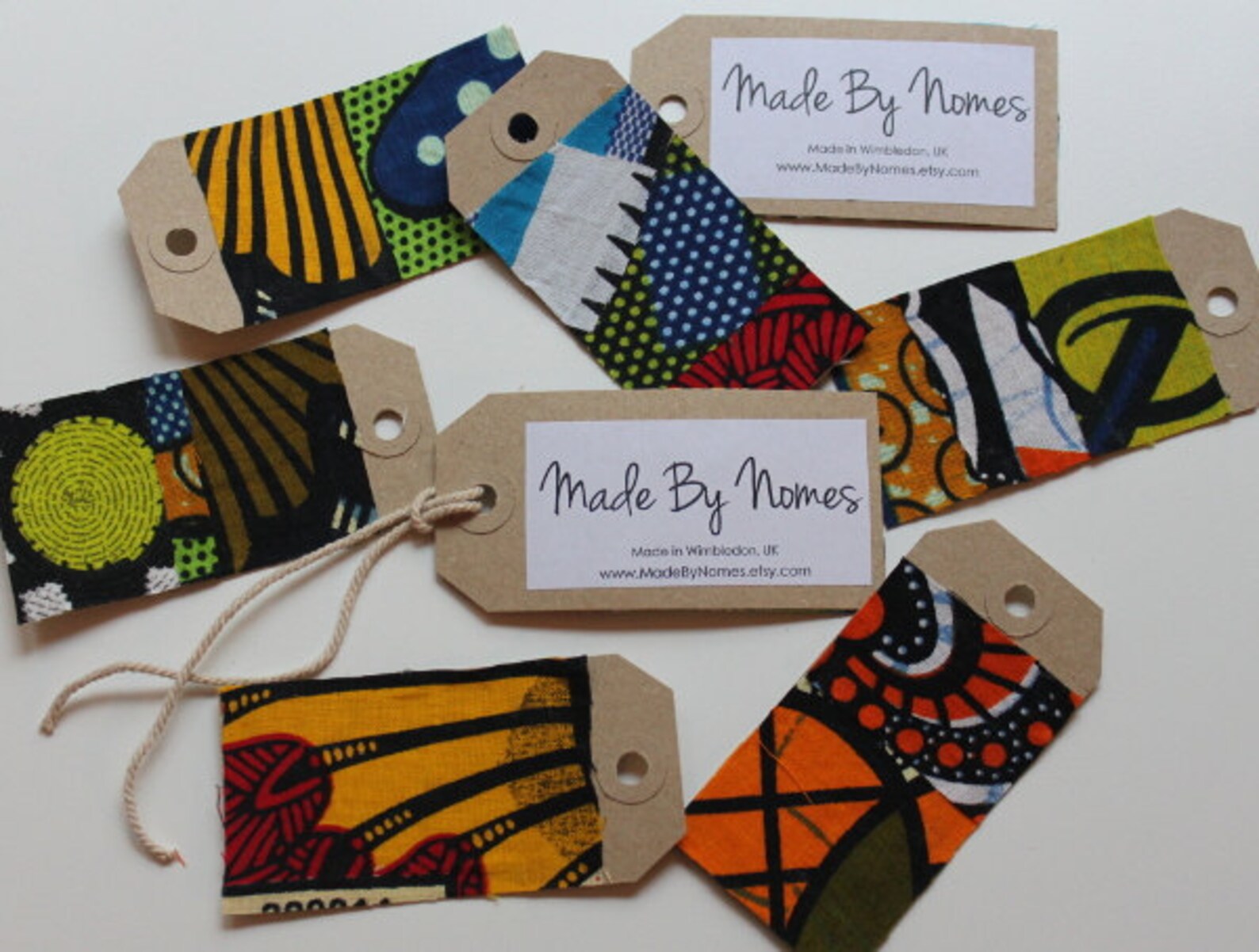 10 African Wax Print Kraft Swing Tags / Gift Tags / Name Tags / Table ...