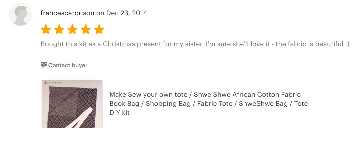 DIY Kit: Sew Your Own Tote / BLUE Shwe Shwe South African - Etsy