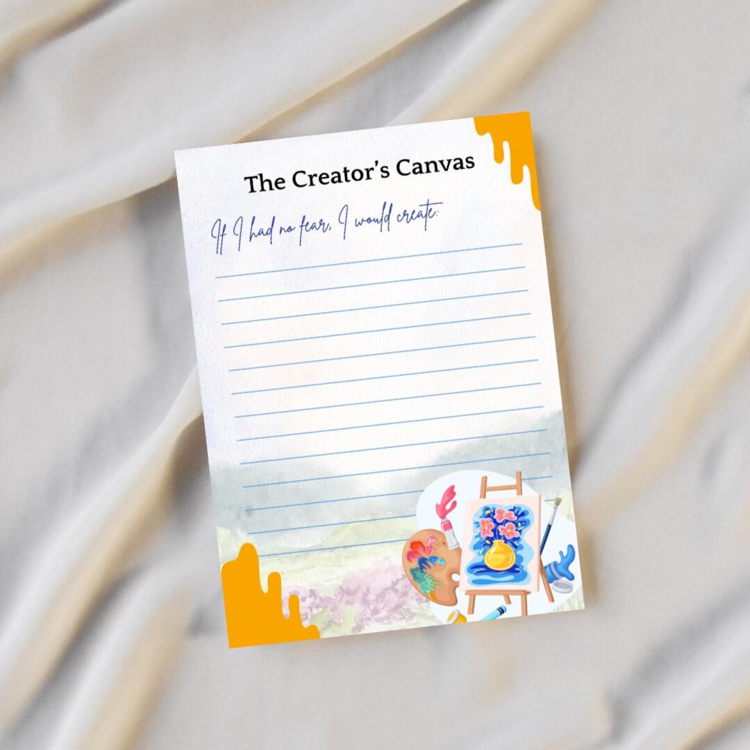 The Creator's Canvas 5x7 Christian Brain Dump Notepad - Faith Based ...
