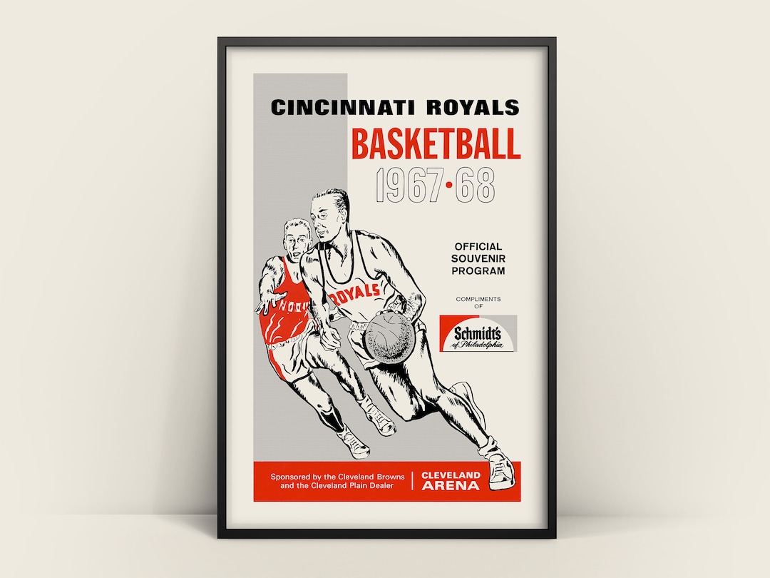 1967-68 Cincinnati Royals Basketball Poster DIGITAL DOWNLOAD - Etsy