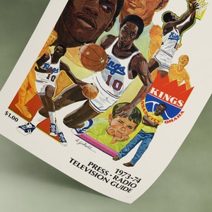 1973-1974 Kansas City Omaha Kings Basketball Poster DIGITAL DOWNLOAD - Etsy