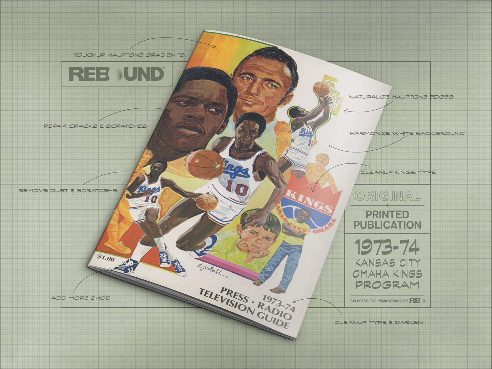 1973-1974 Kansas City Omaha Kings Basketball Poster DIGITAL DOWNLOAD - Etsy