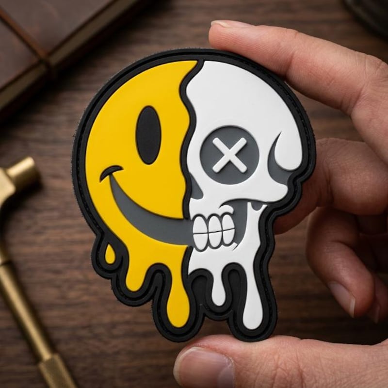 Skull Smiley Patch - Etsy