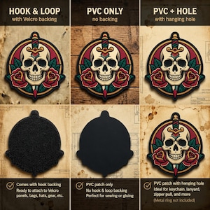 Skull Cross PVC Morale Patch – Tactical Emblem for Gear, Backpacks ...