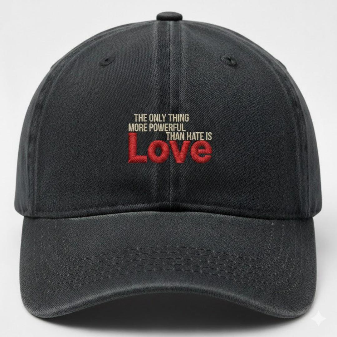 The Only Thing More Powerful Than Hate is Love Embroidered Garment ...
