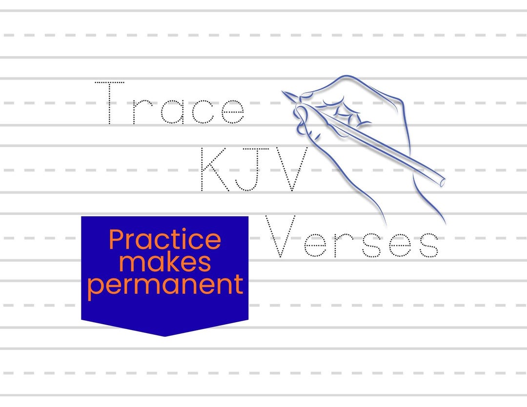 KJV Verse Tracing - Etsy
