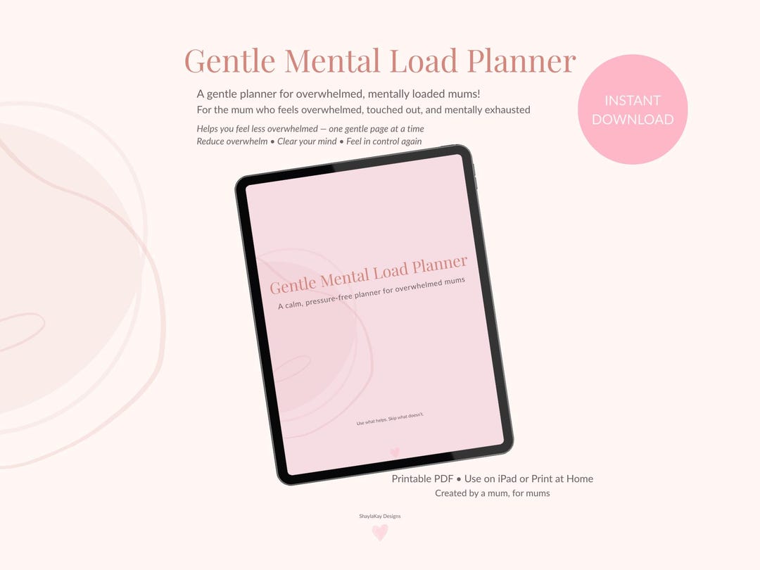 Mental Load Planner for Mums | Self Care, Brain Dump (digital Download ...