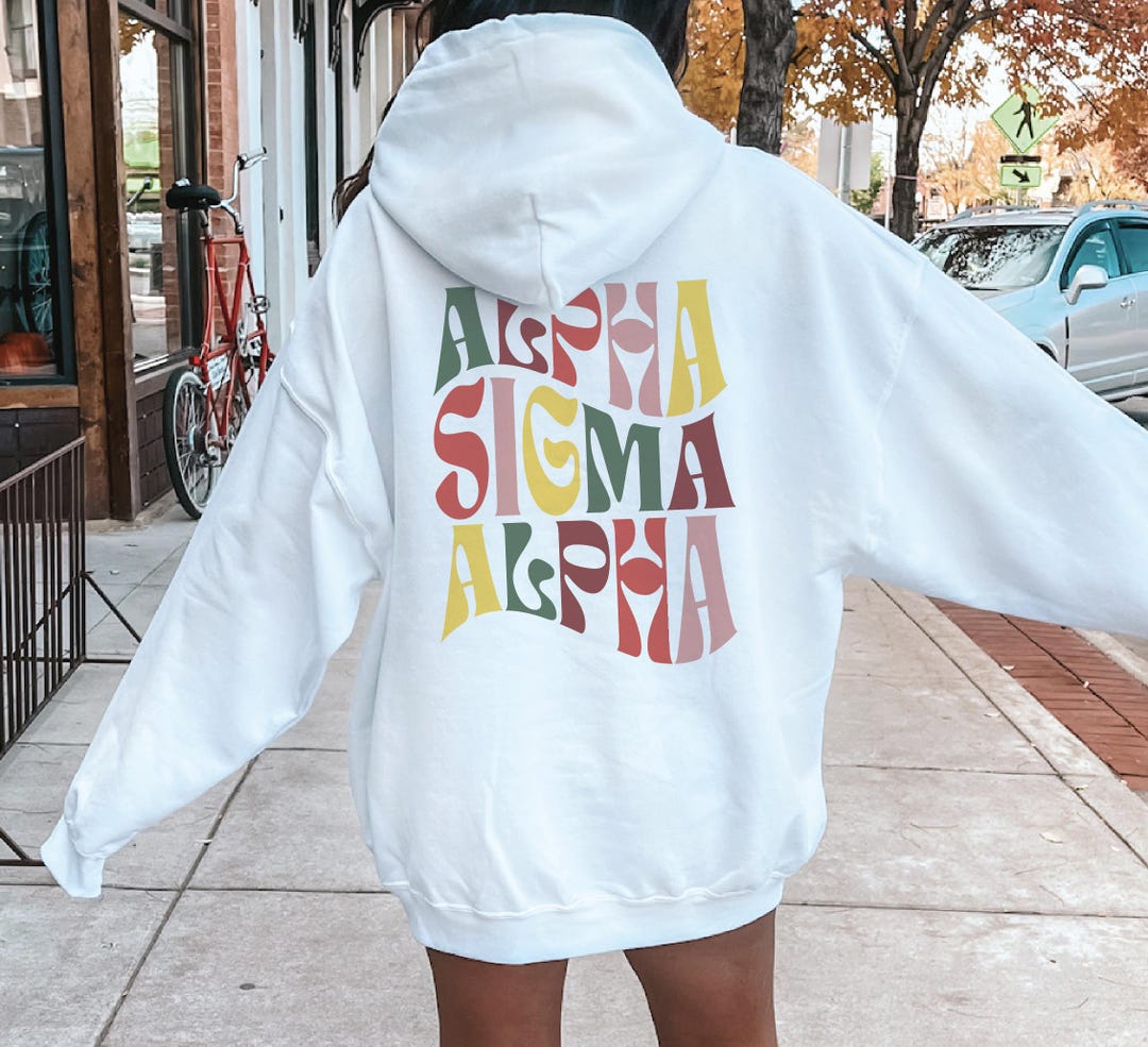 Alpha Sigma Alpha Oversized Shirt, Trendy Alpha Sig Hoodie, ASA Flower ...
