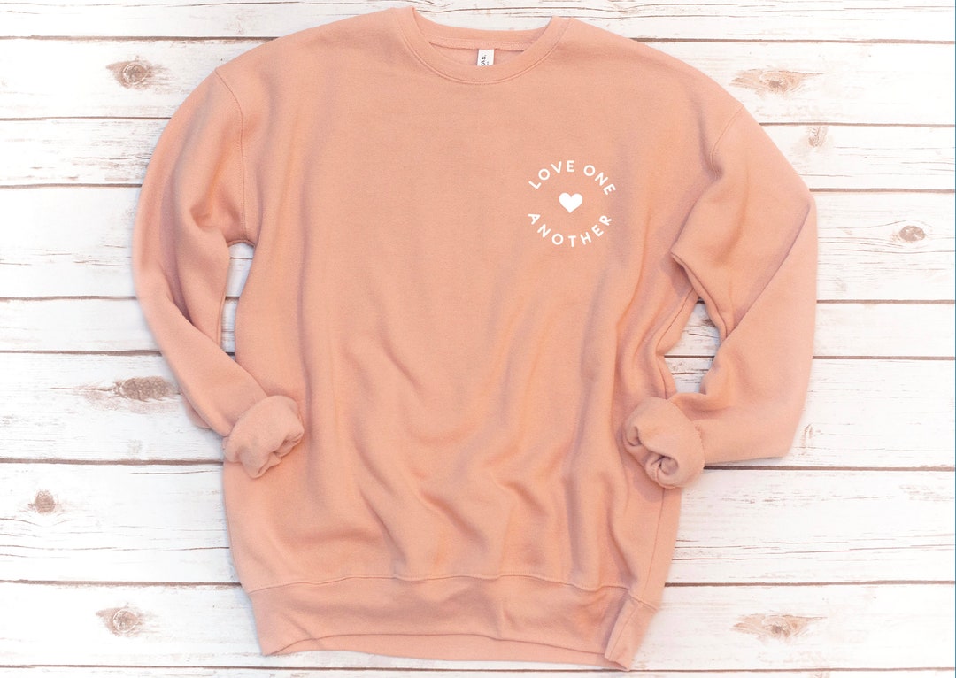 Love One Another Sweatshirt, Women's Fleece, Jesus, Bible Verse, Gift ...