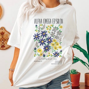 Alpha Omega Epsilon Oversized Shirt, Custom Greek Apparel, Trendy Alpha ...