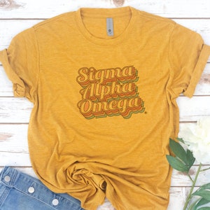 Sigma Alpha Omega, Sorority Shirts, Retro, Vintage, Recruitment, Big ...