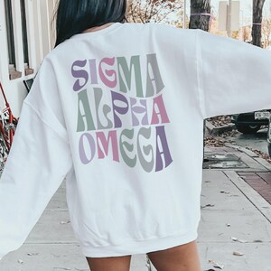 Sigma Alpha Omega Oversized Shirt, Trendy SAO Hoodie, SAO Groovy ...