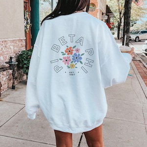 Custom Sorority Oversized Shirt, Kappa Kappa Gamma Flower Hoodie, Delta ...